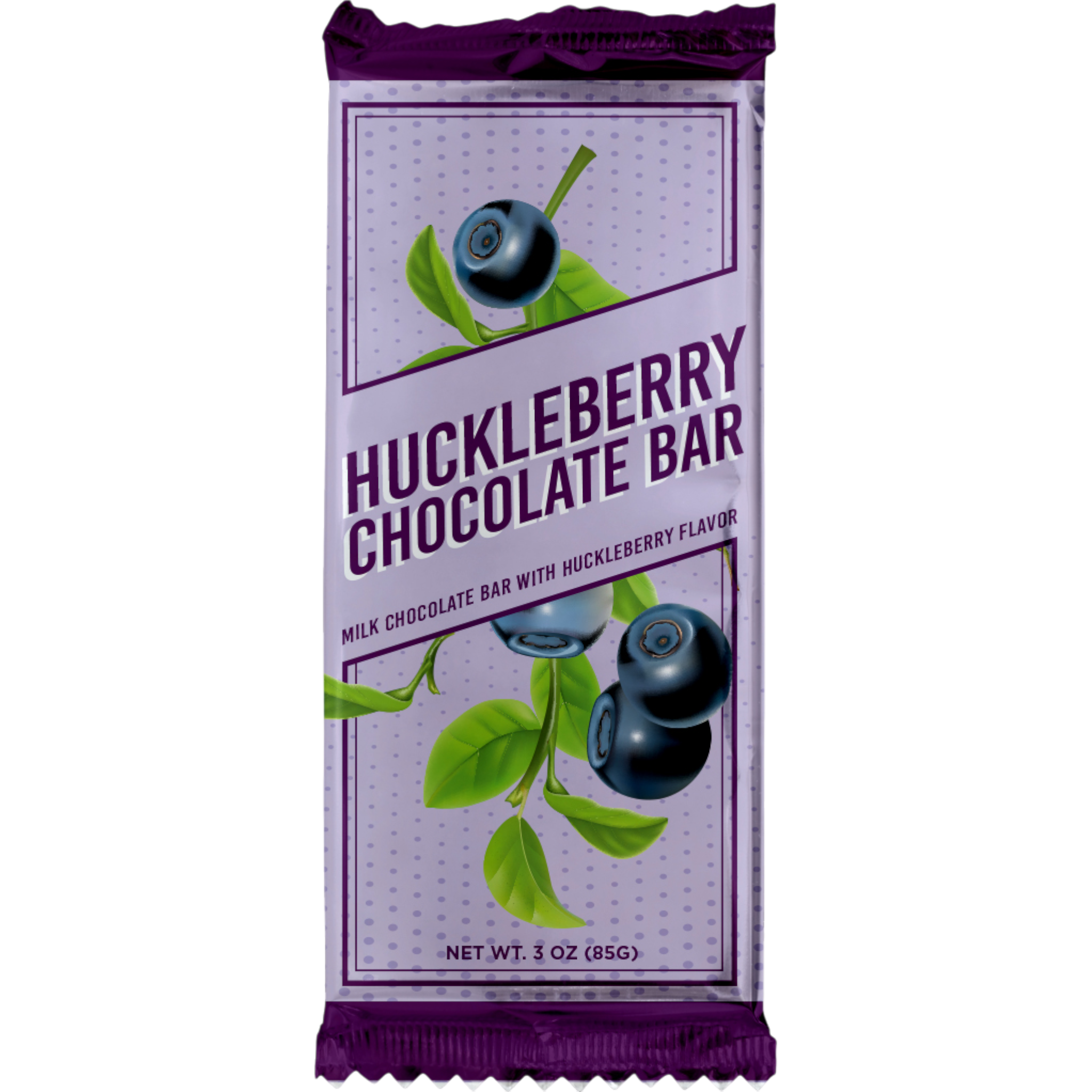 Huckleberry Chocolate Bar 12 Count | Cow Crack Wholesale