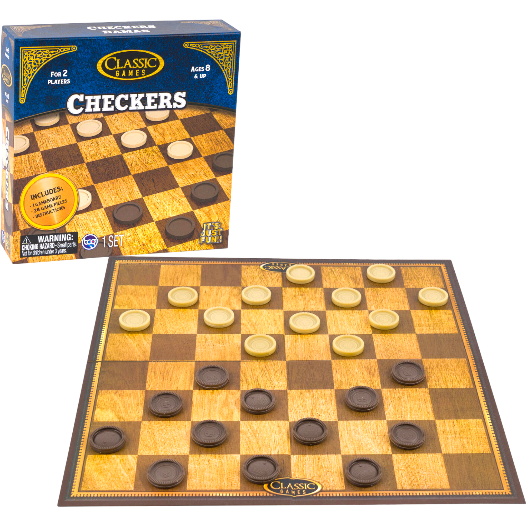 Classic Games Checkers 12 Count | Cow Crack Wholesale