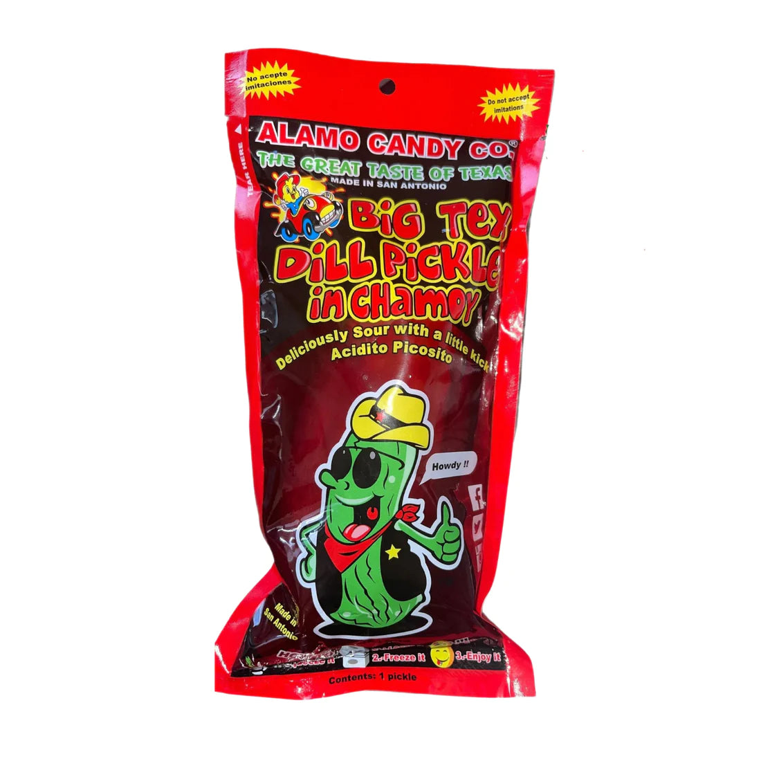 Alamo Candy Co. Chamoy Pickle 12 Count | Cow Crack Wholesale