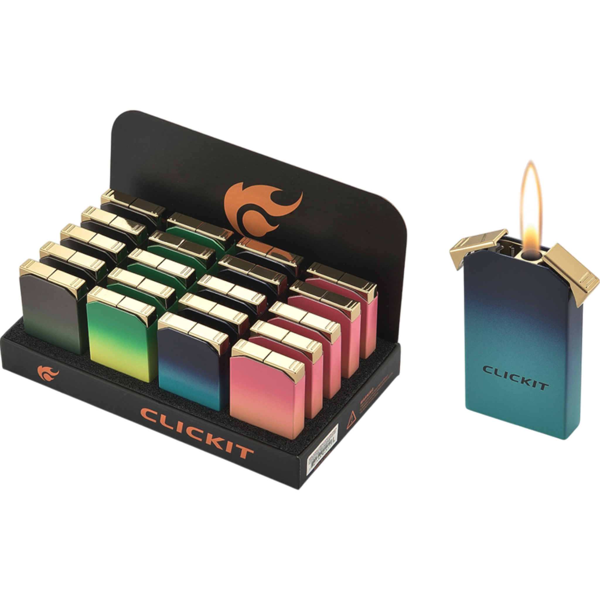 Clickit Torch Lighter and Torch 20 Count | Cow Crack Wholesale