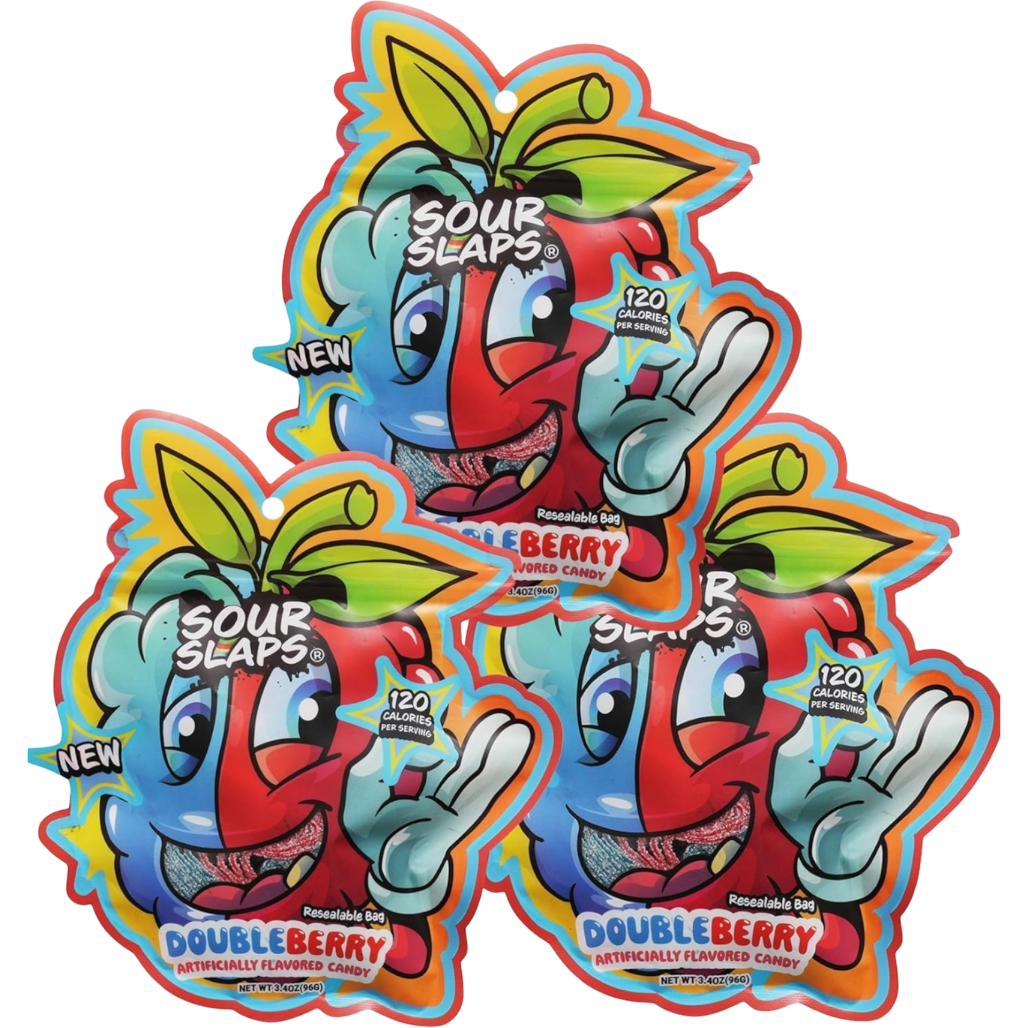 Sour Slaps Double Berry 12 Count | Cow Crack Wholesale