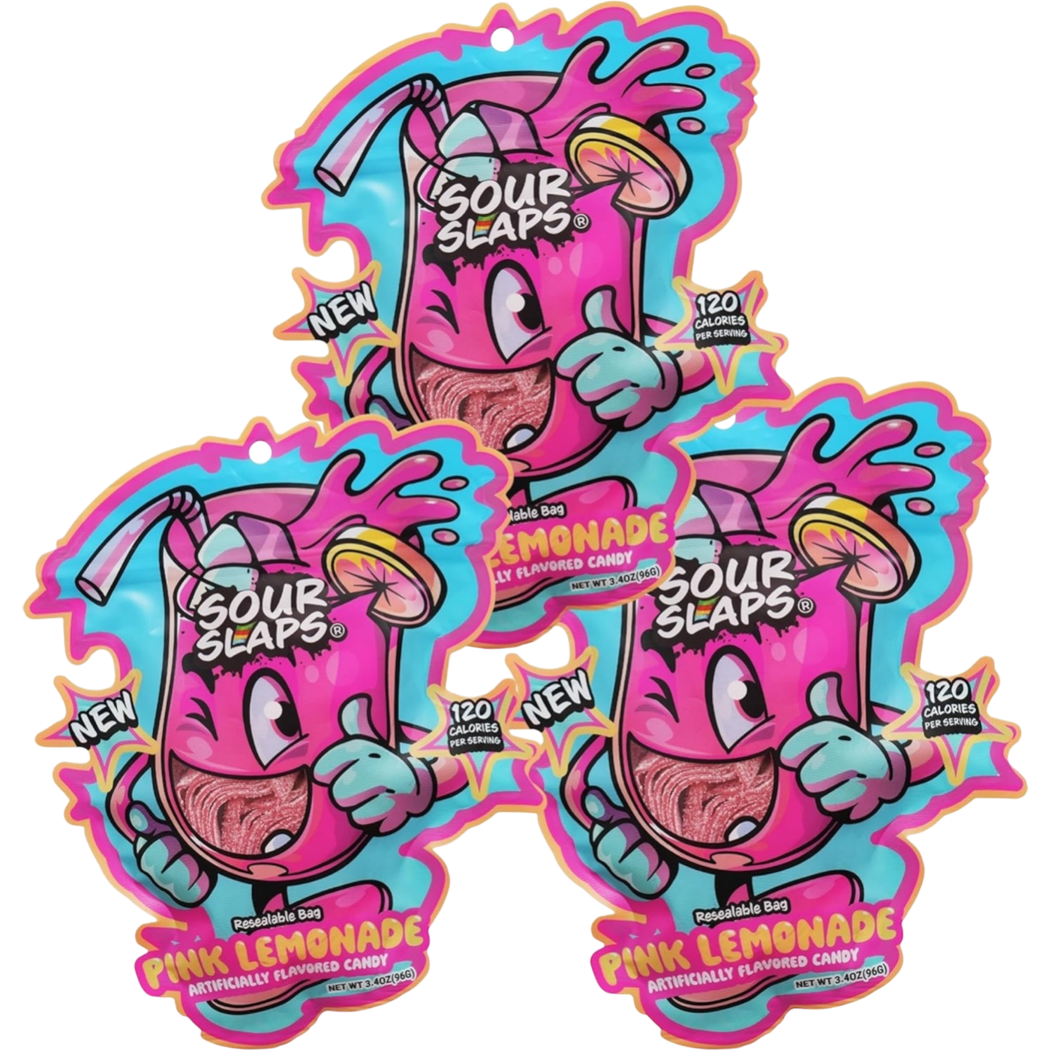 Sour Slaps Pink Lemonade 12 Count | Cow Crack Wholesale