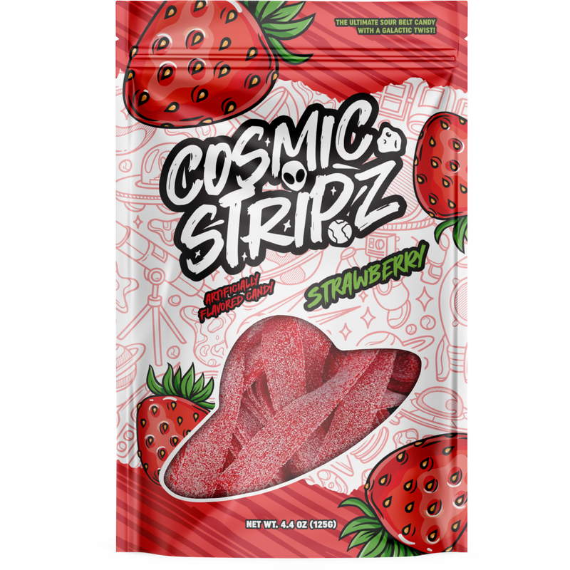 Cosmic Stripz Strawberry 4.4 oz- 12 Count | Cow Crack Wholesale