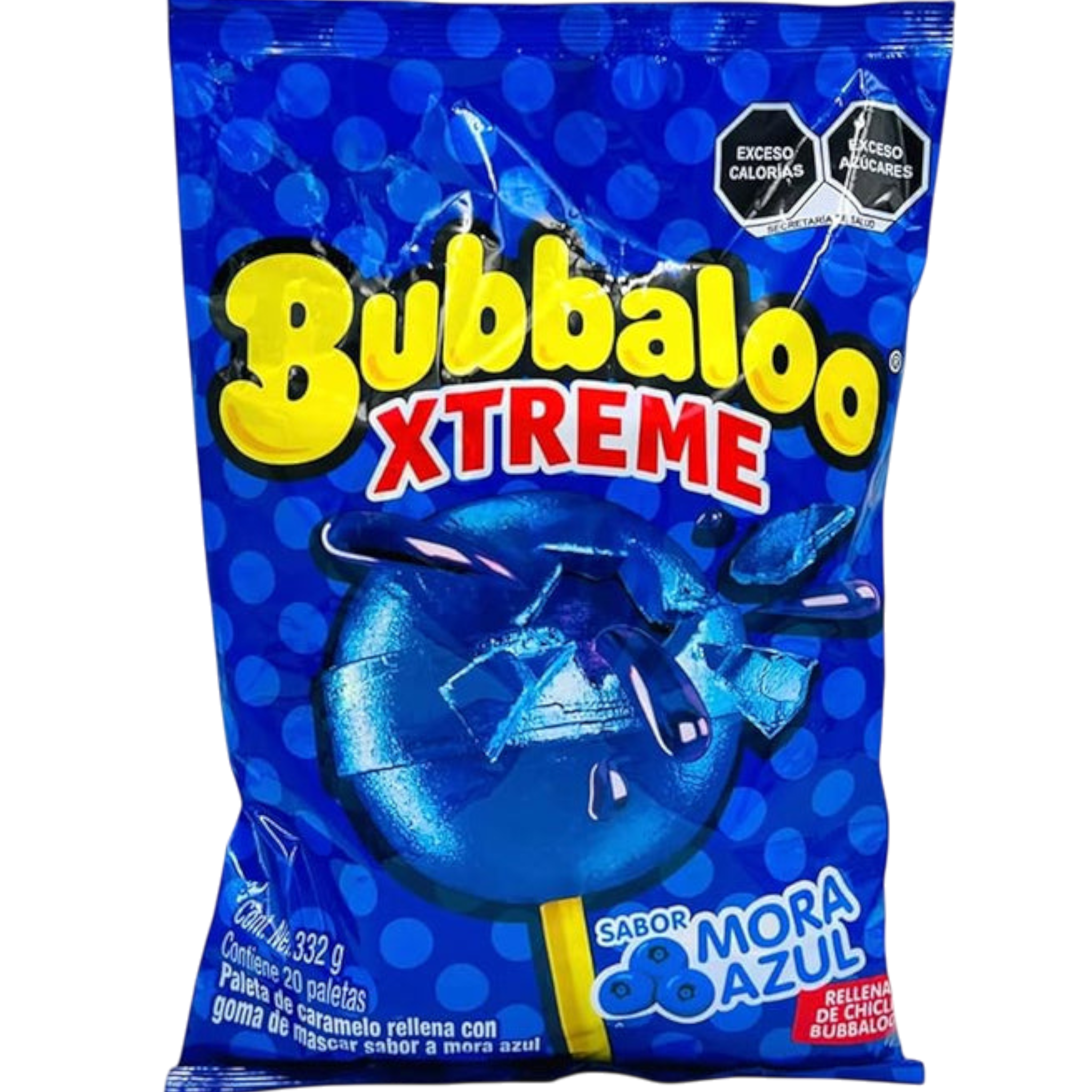 Bubbaloo Mora Azul Xtreme Lollipop | Cow Crack Wholesale
