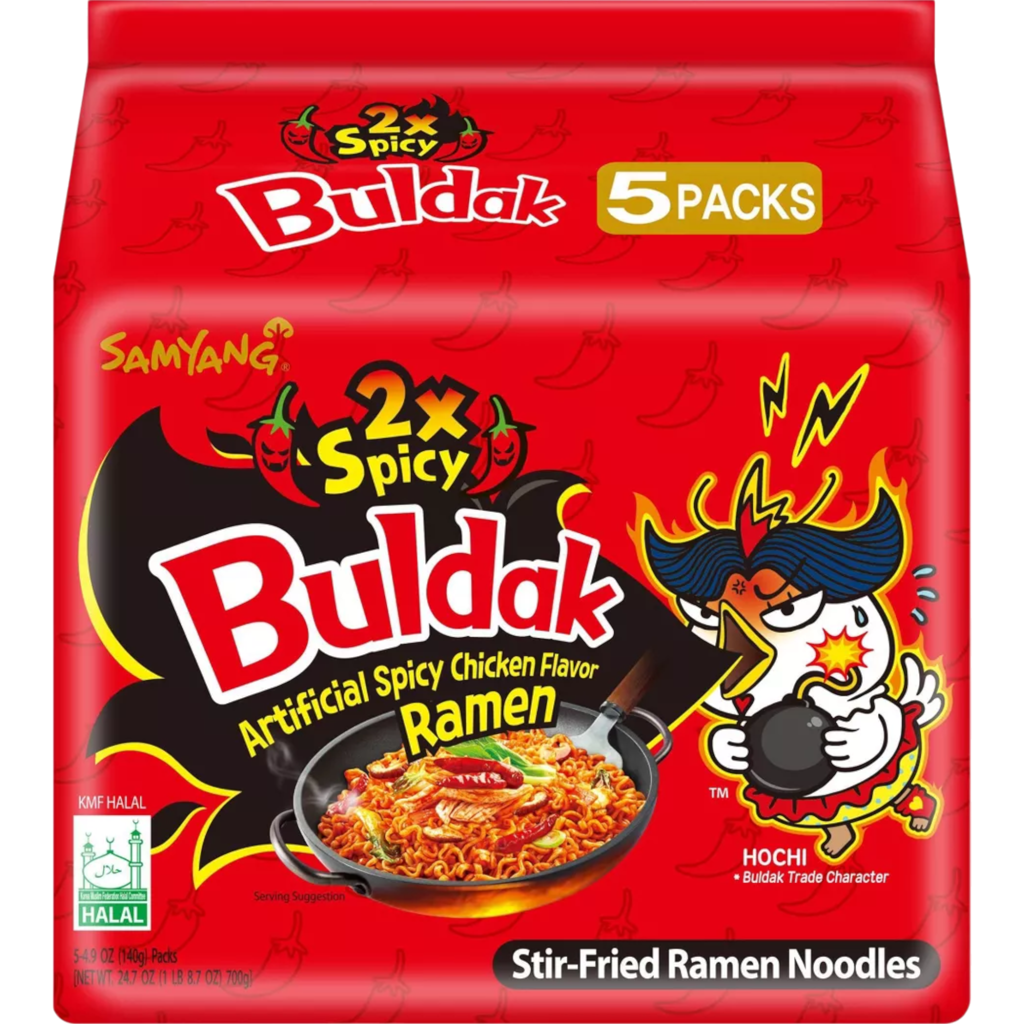 Samyang 2x Spicy Ramen 5 Count | Cow Crack Wholesale