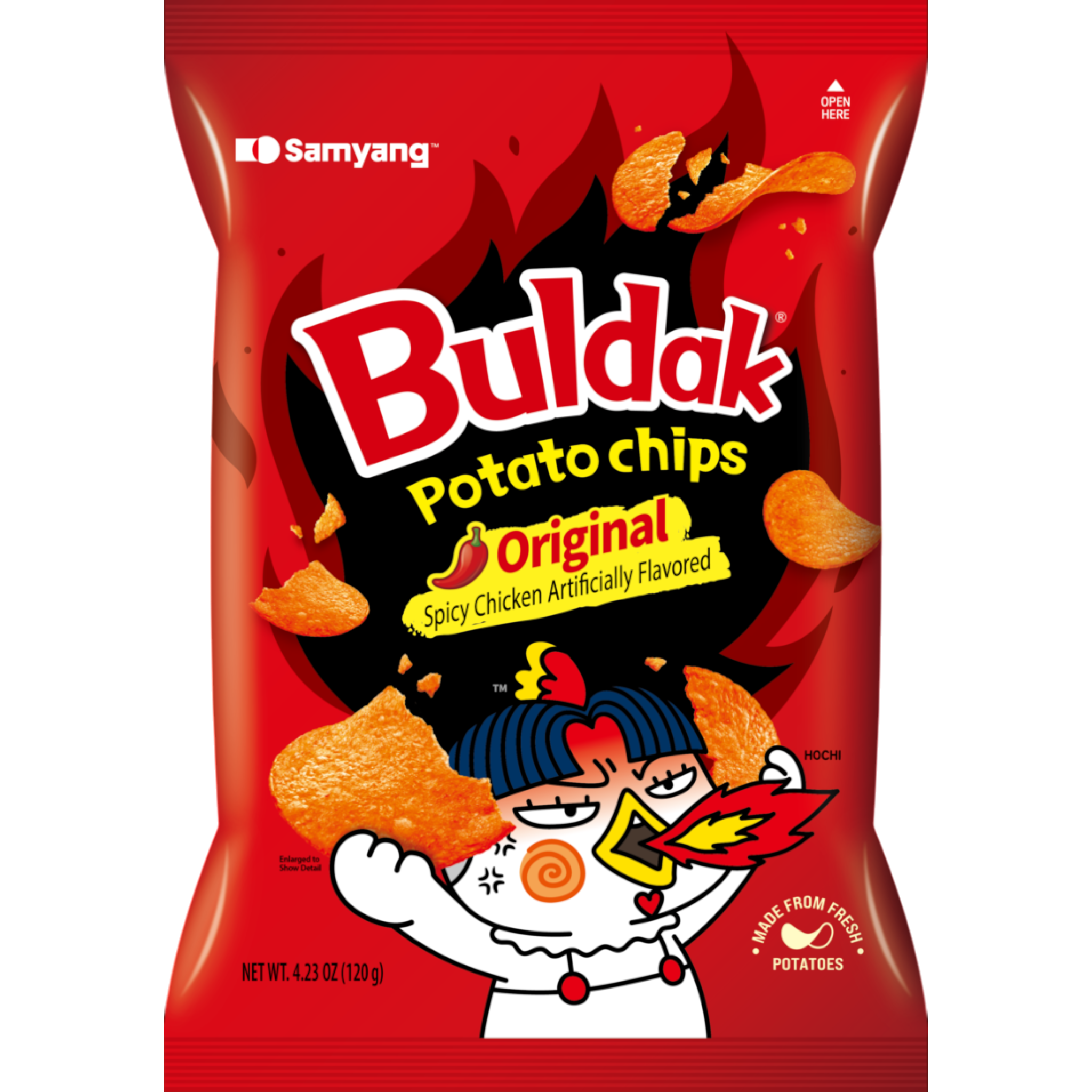 Samyang Buldak Potato Chips Original 12 Count | Cow Crack Wholesale