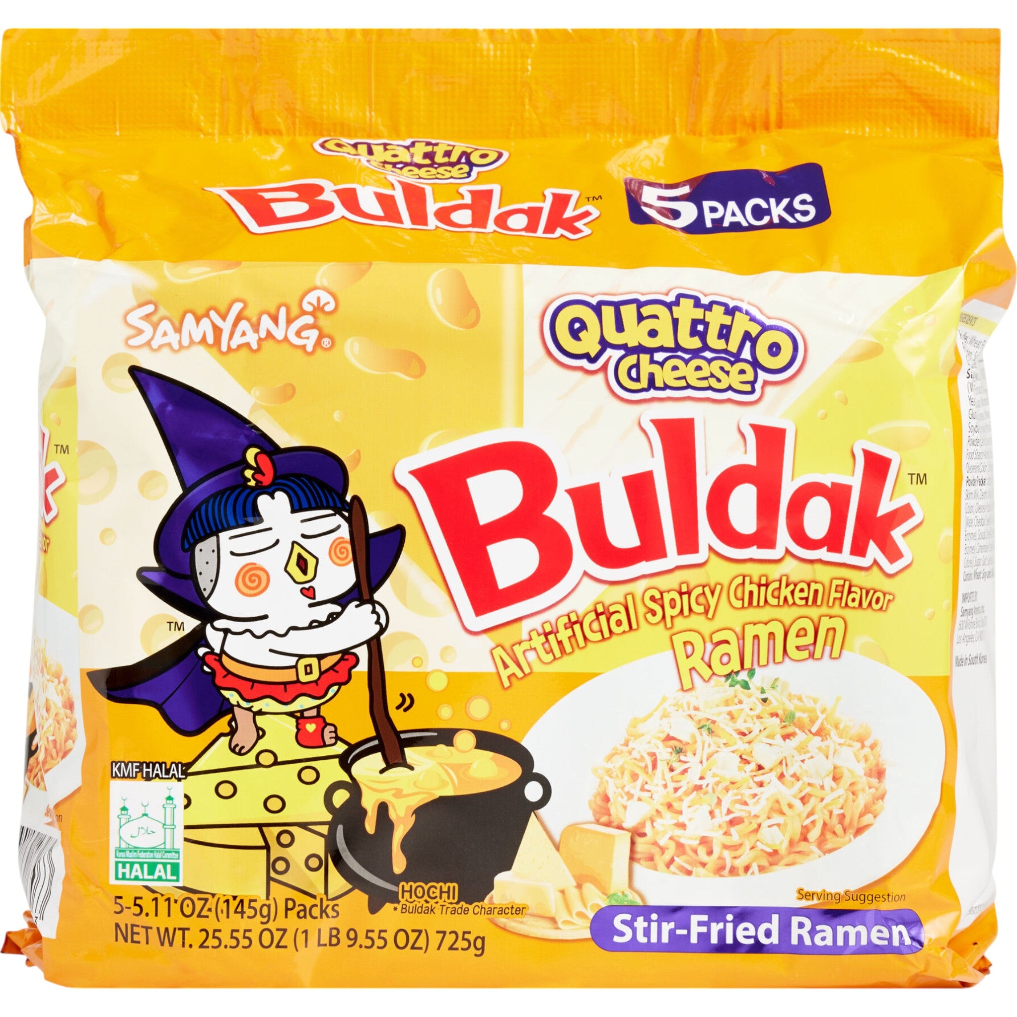 Samyang Buldak Quattro Cheese Ramen 5 Count | Cow Crack Wholesale