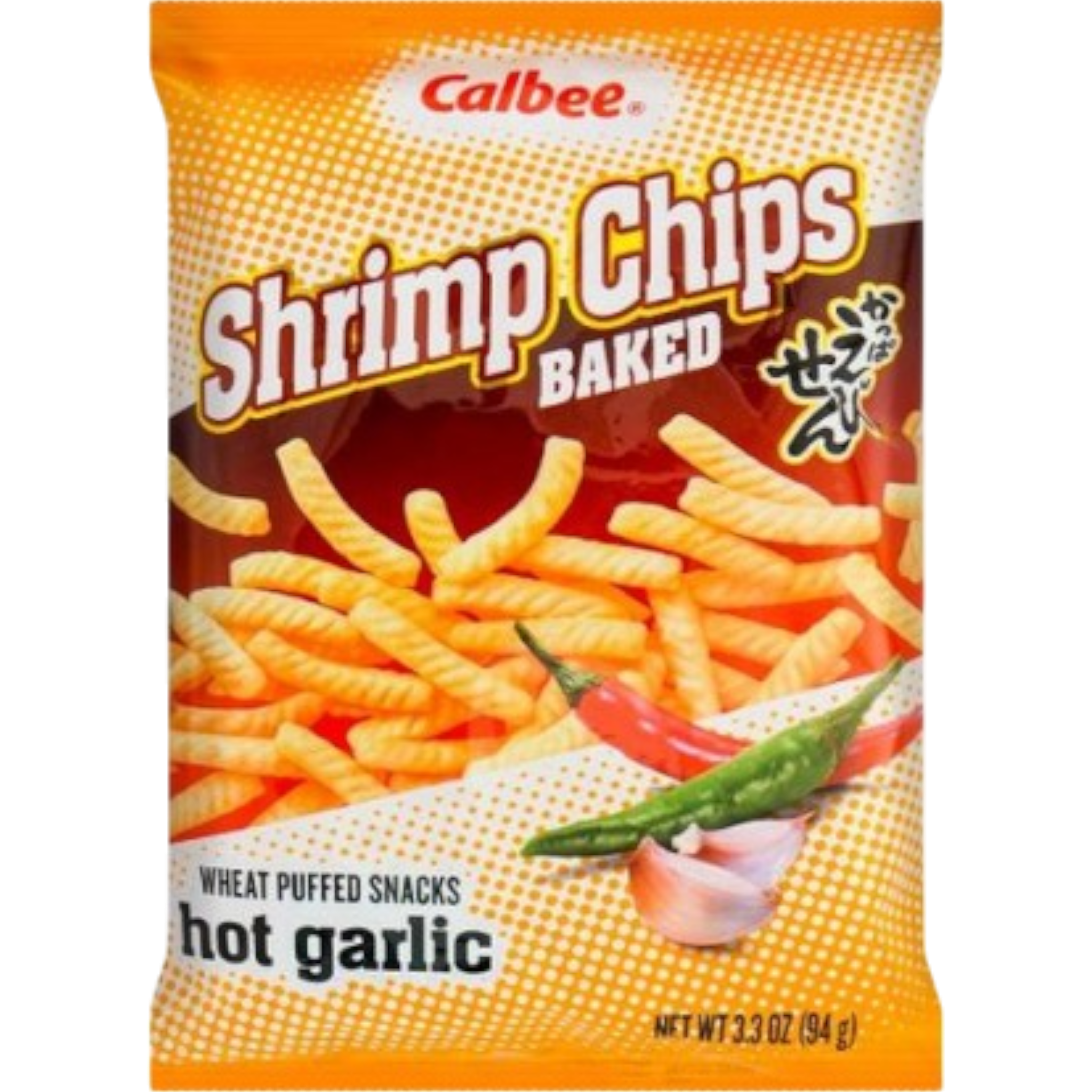 Calbee Shrimp Hot Garlic Chips 12 Count | Cow Crack Wholesale