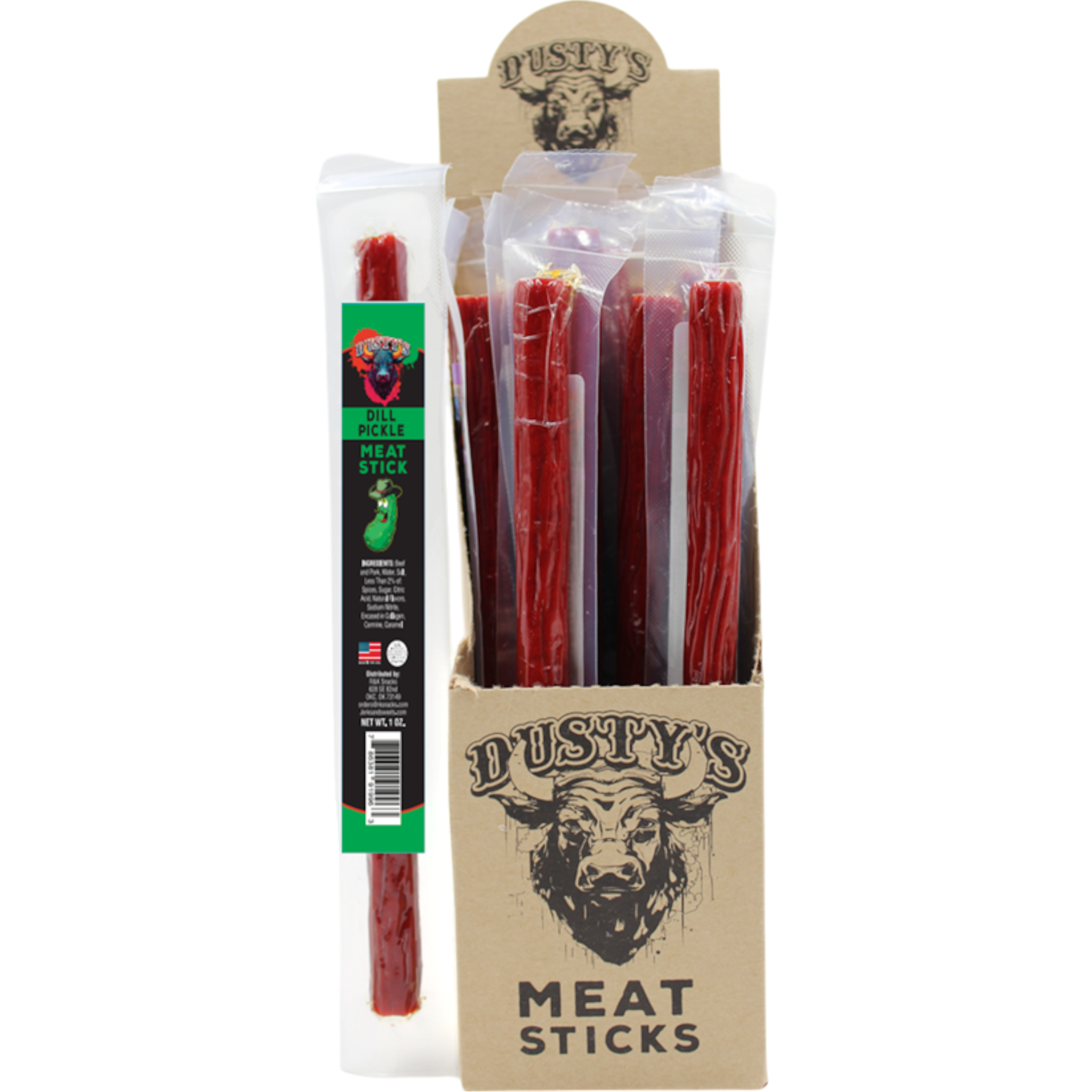 Dustys Dill Pickle Beef Sticks | Cow Crack Wholesale