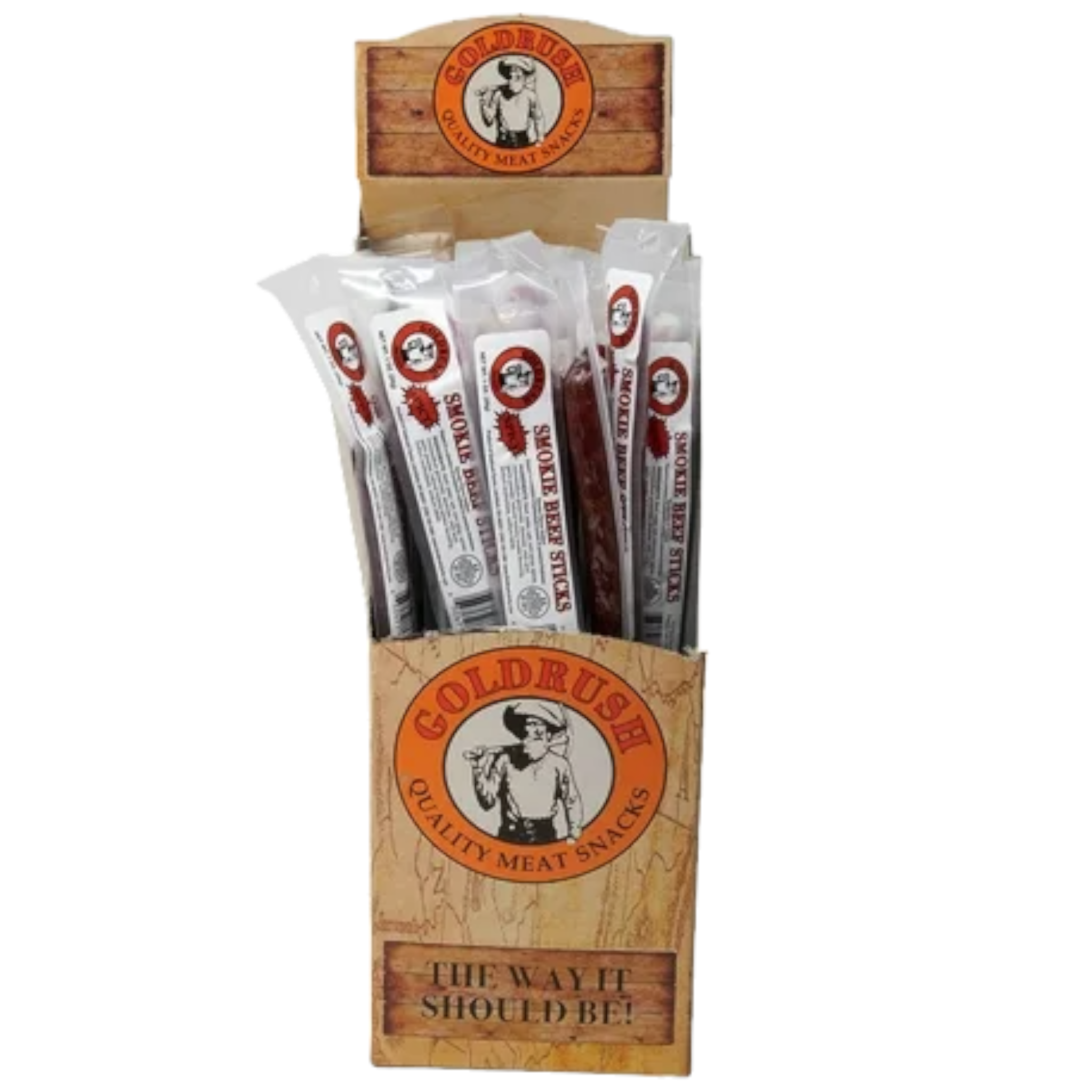 Goldrush Spicy Beef Sticks 24 Count | Cow Crack Wholesale