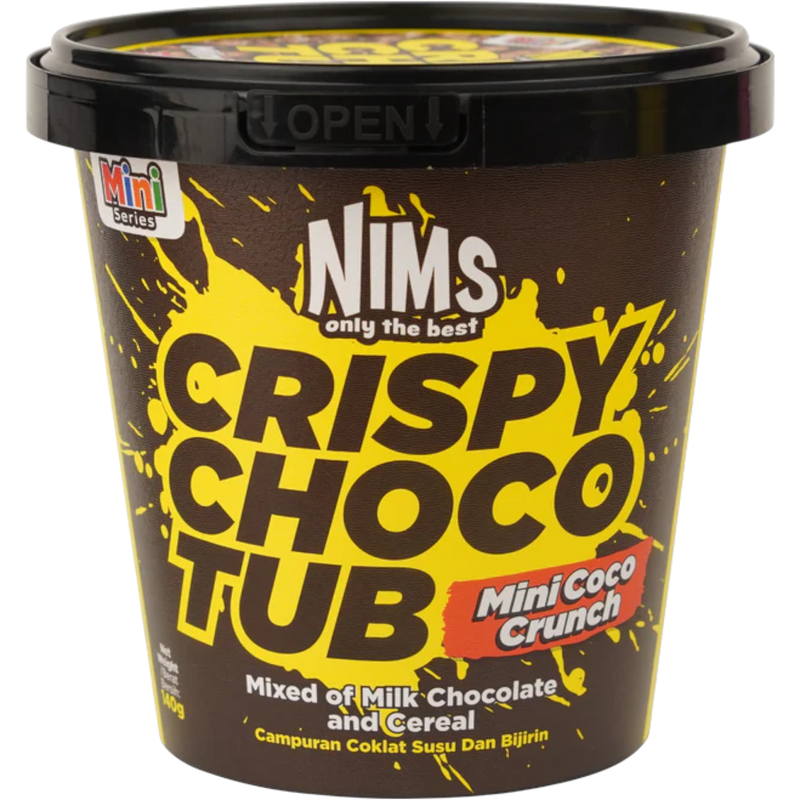 Nims Crispy Choco Tub Mini Coco Crunch 24 Count | Cow Crack Wholesale