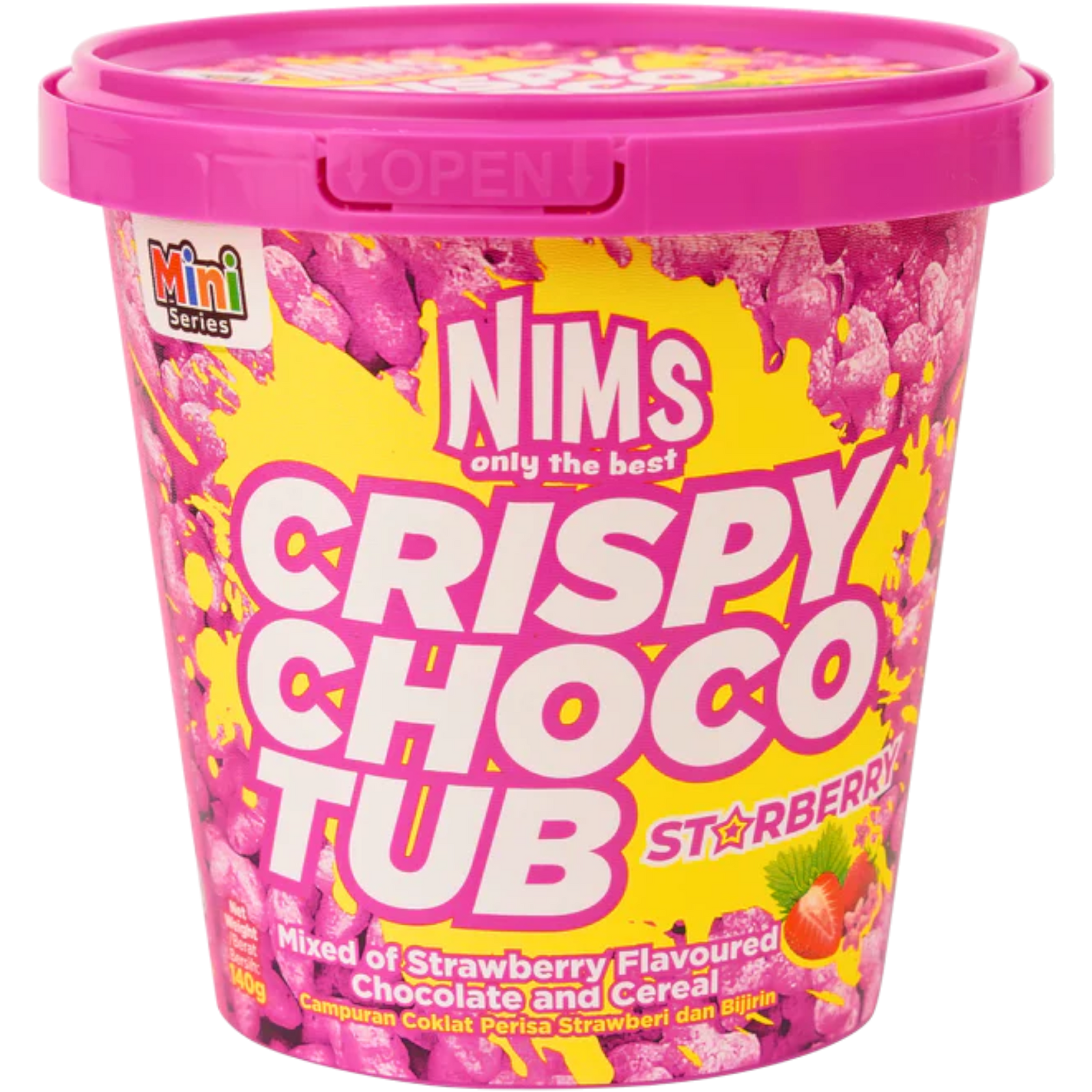 Nims Crispy Choco Tub Starberry 24 Count | Cow Crack Wholesale