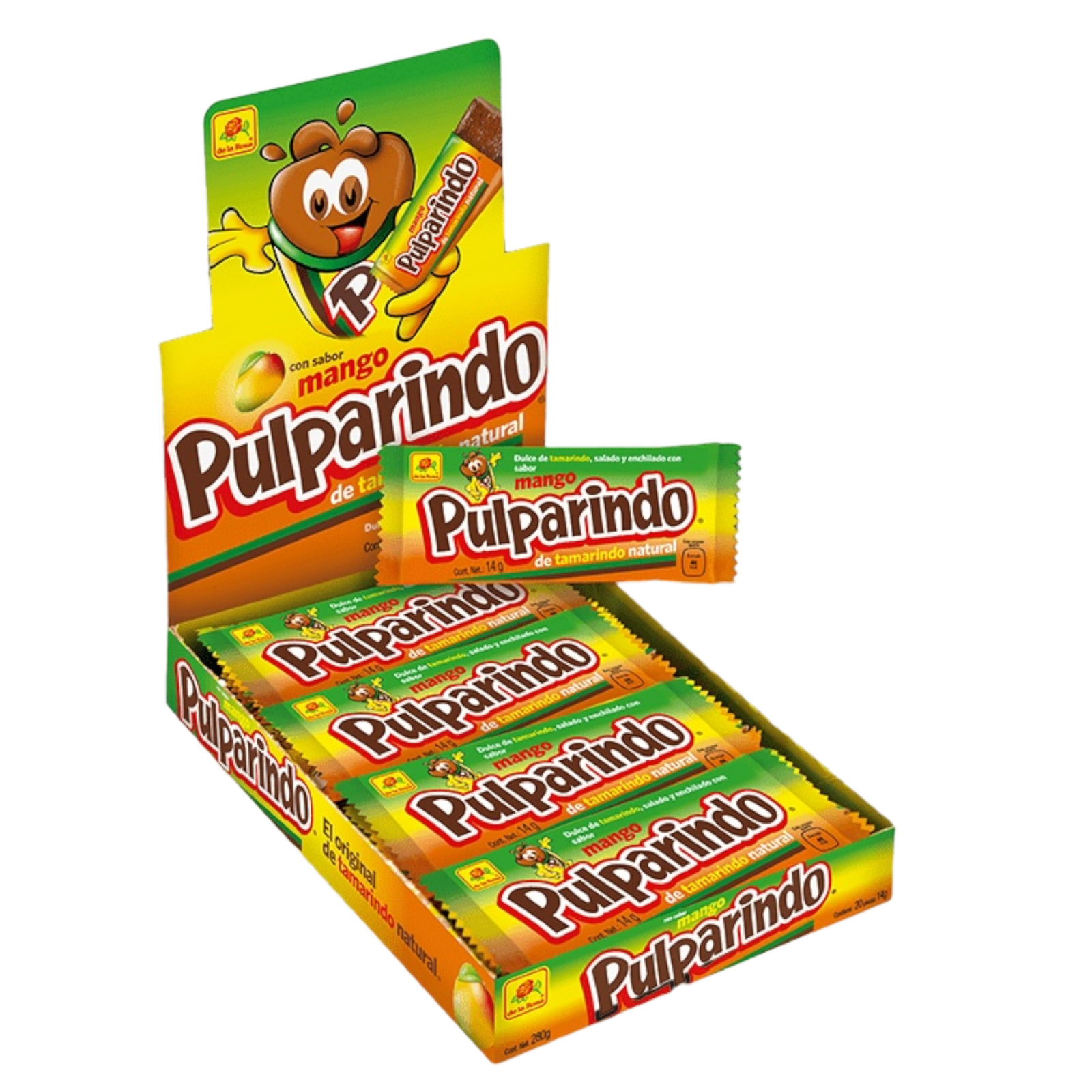 De La Rosa Pulparindo Mango 20 Count | Cow Crack Wholesale