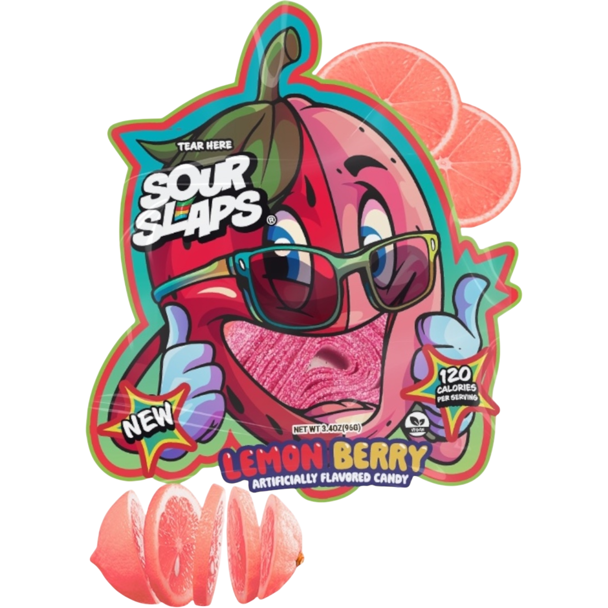 Sour Slaps Lemon Berry 12 Count | Cow Crack Wholesale
