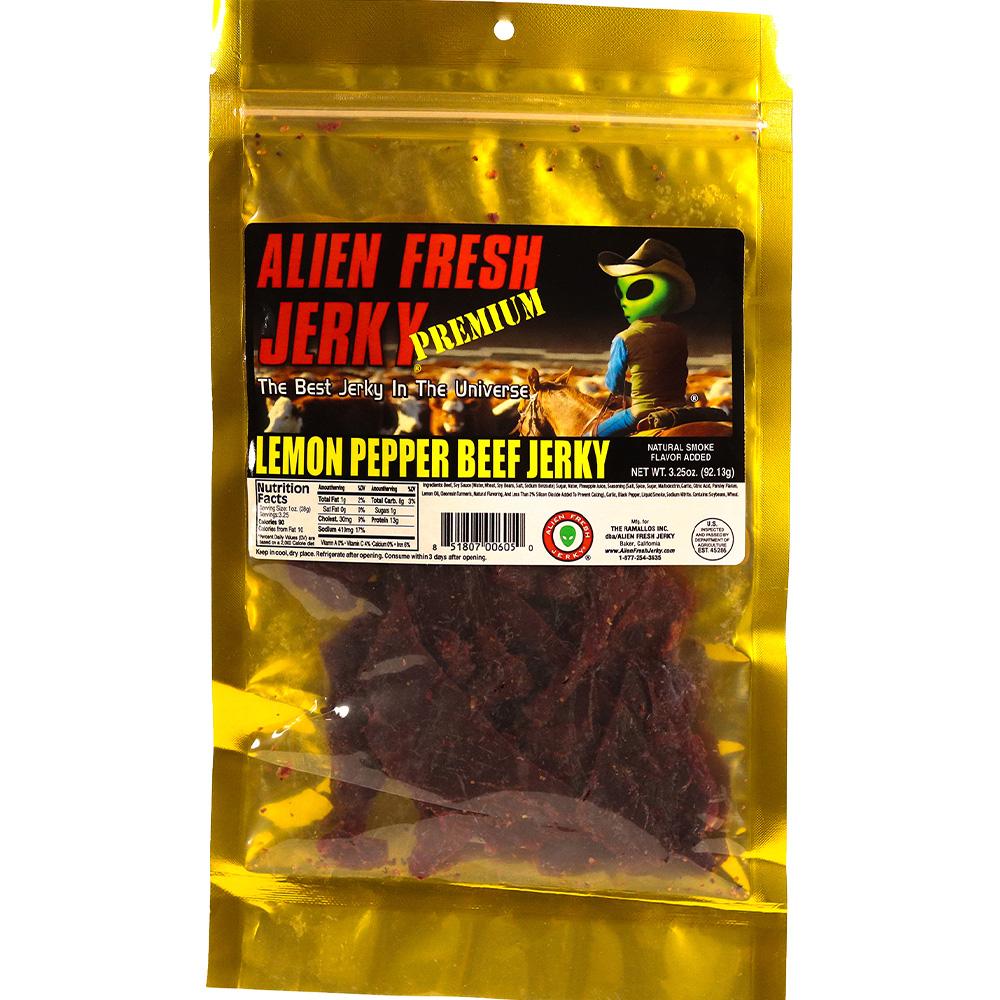 Buy Alien Fresh Jerky Lemon Pepper 3.25 OZ Online | Shipped - CowCrack.com