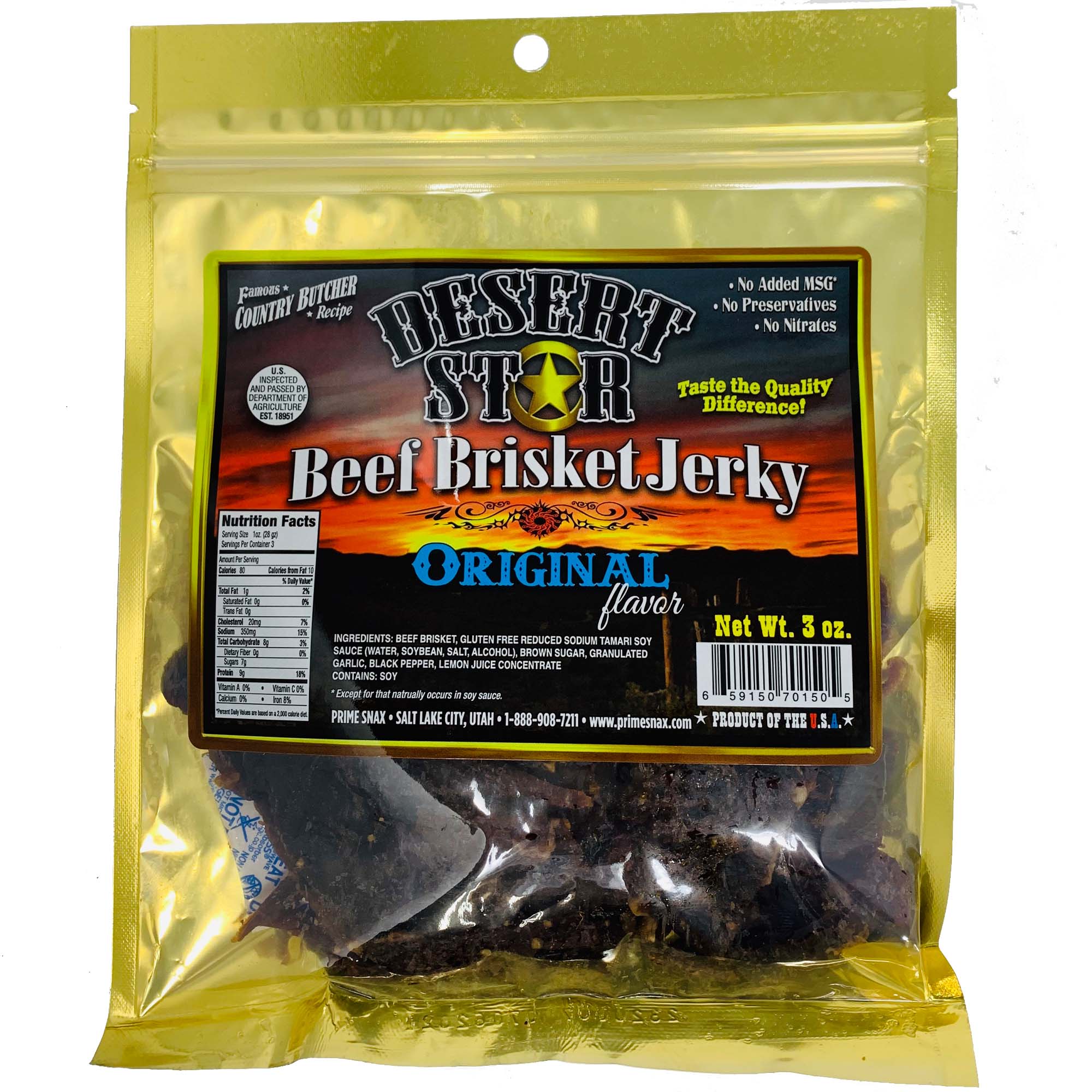 Desert Star Beef Brisket Original 3 OZ